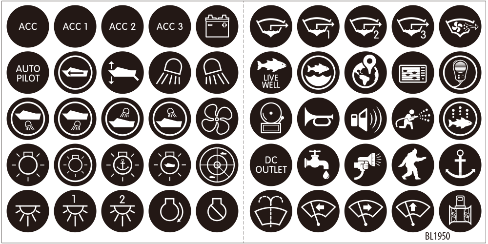 Custom Backlit LED Switch Label Kit | Clear Visibility